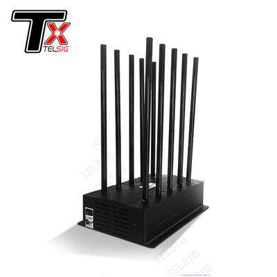 Custom 100W Mobile Network Jammer Device , 10 Antenna Gps Frequency Jammer