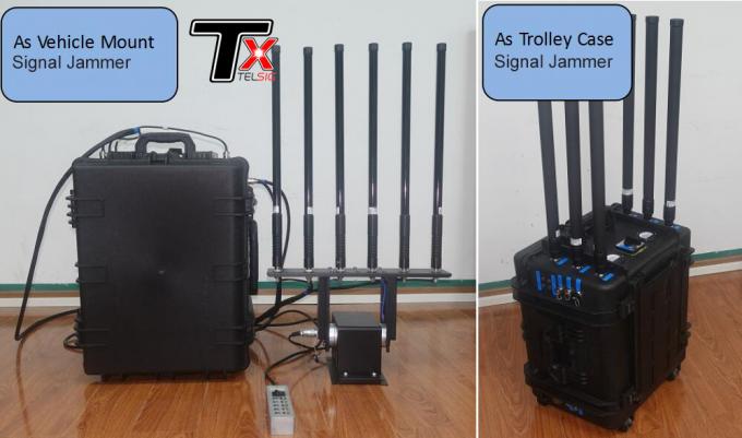 High Power 450W Vehicle UAV Drone Blocker Military Signal Jammer Fiberglass Antenna